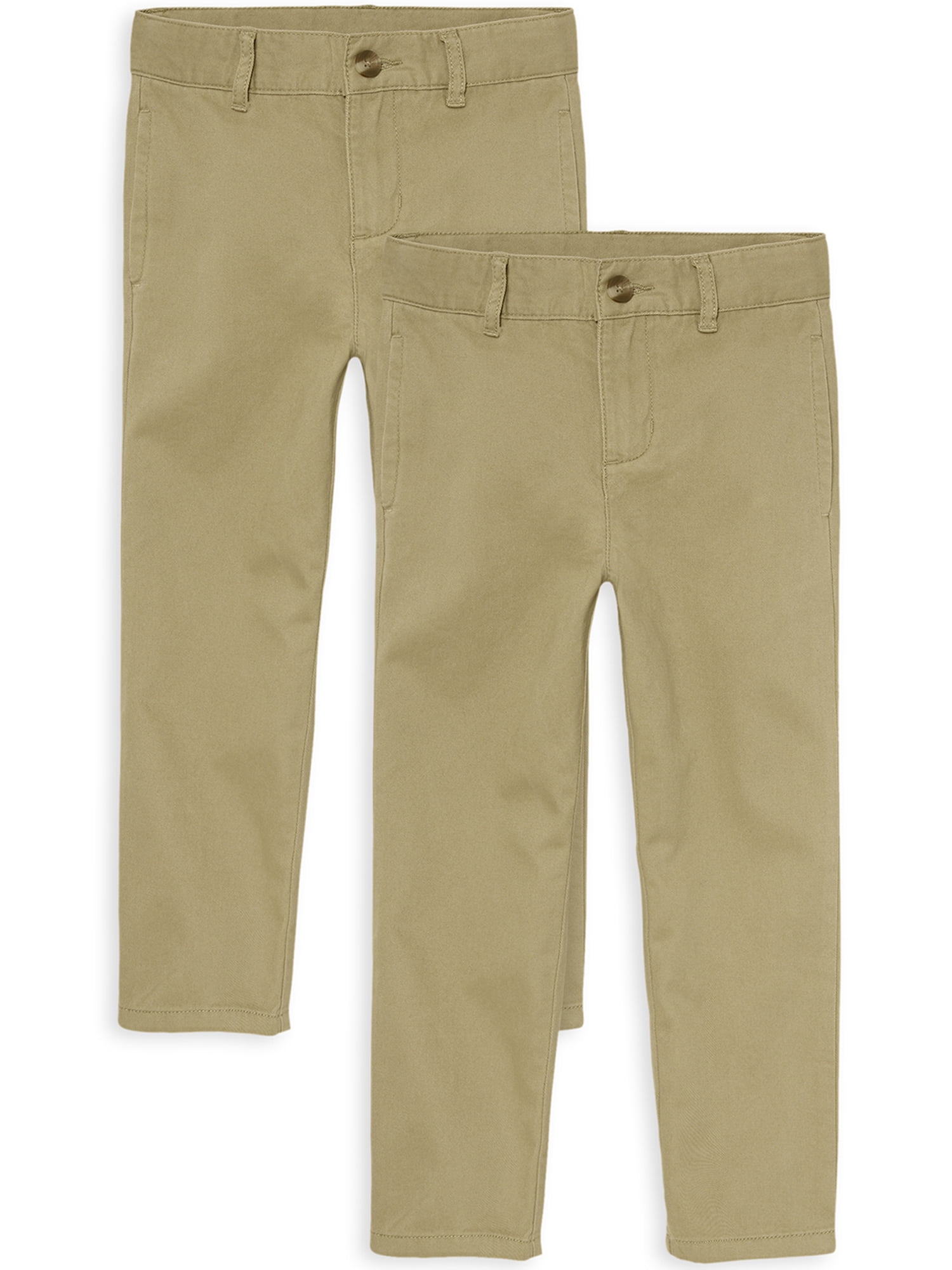 The Children's Place Boys Uniform Stretch Chino 2-Pack, Sizes 4-16 ...