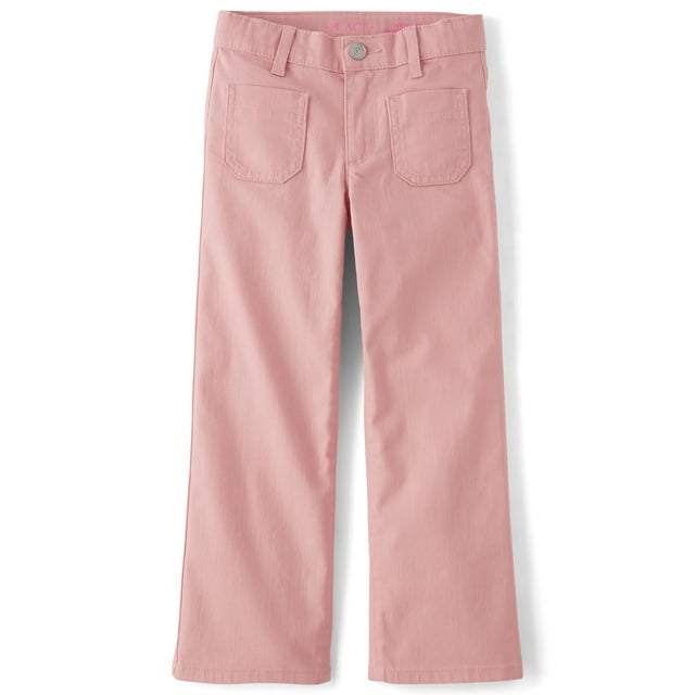 The Children's Place Girls Wide Leg Front Pocket Woven Bottoms, Sizes 4 ...