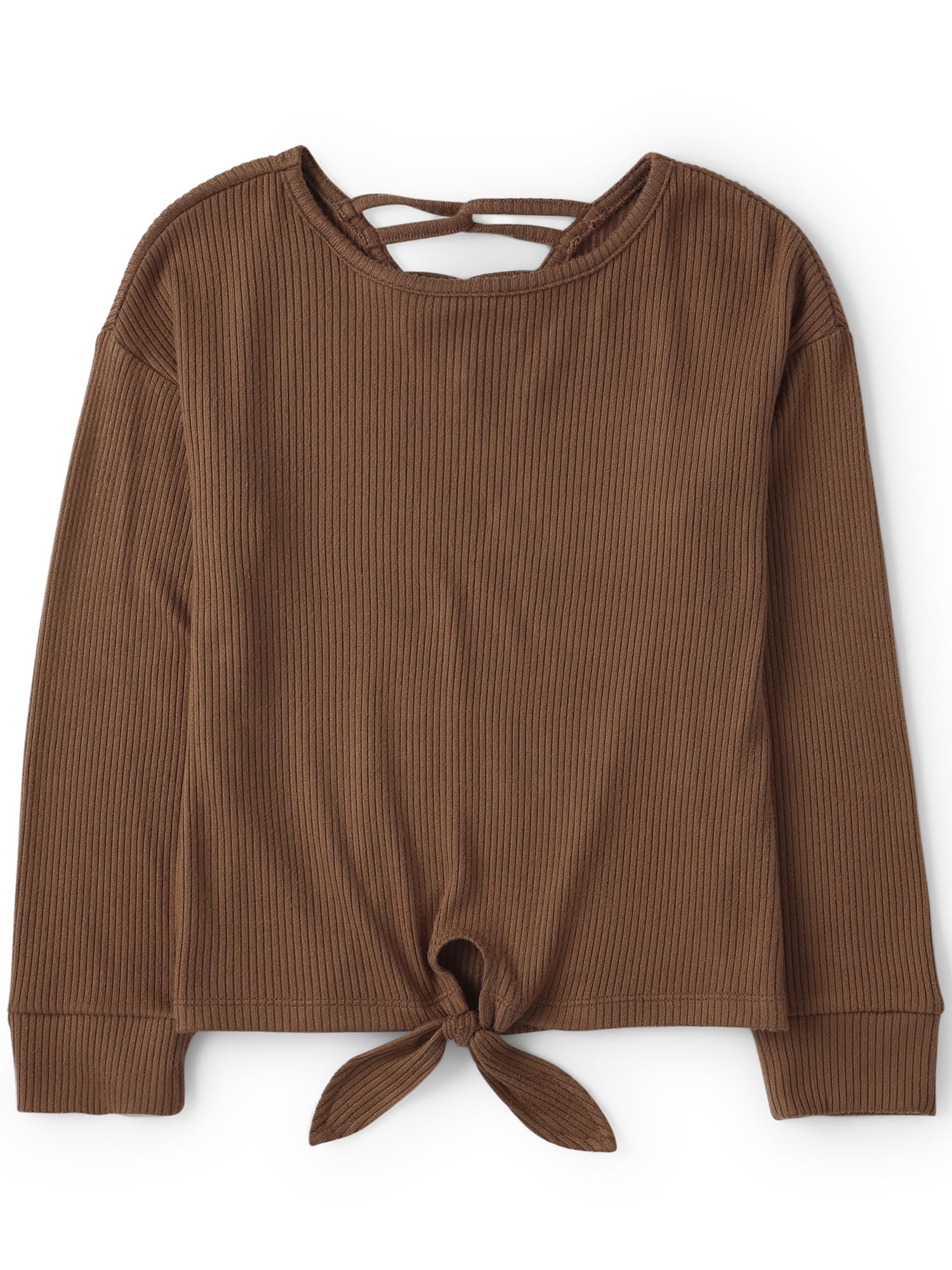 The Children's Place Girls Active Rib Tie Front Top, Sizes XS-XXL ...