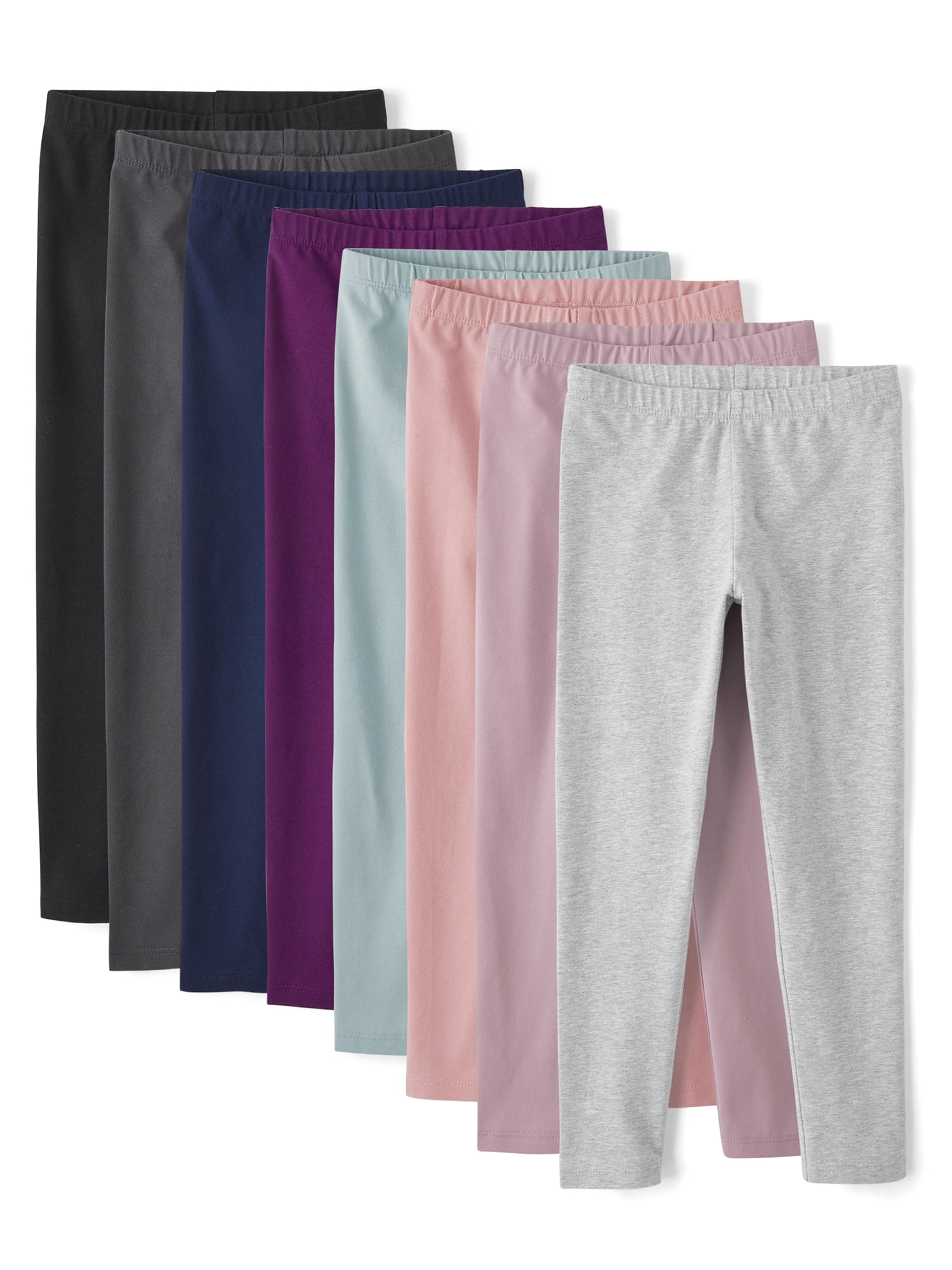 The Children's Place Girls Assorted Solid Color Leggings. 8-Pack, Sizes ...