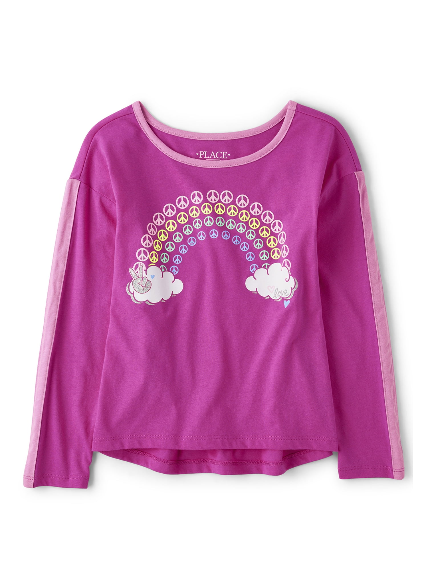 The Children's Place Girls Graphic Long Sleeve T-Shirt, Sizes XS-XXL ...