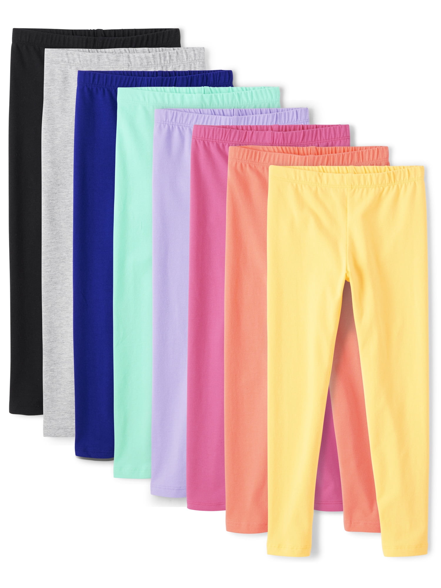 The Children's Place Girls Everyday Pull-On Leggings, 8-Pack, Sizes XS ...
