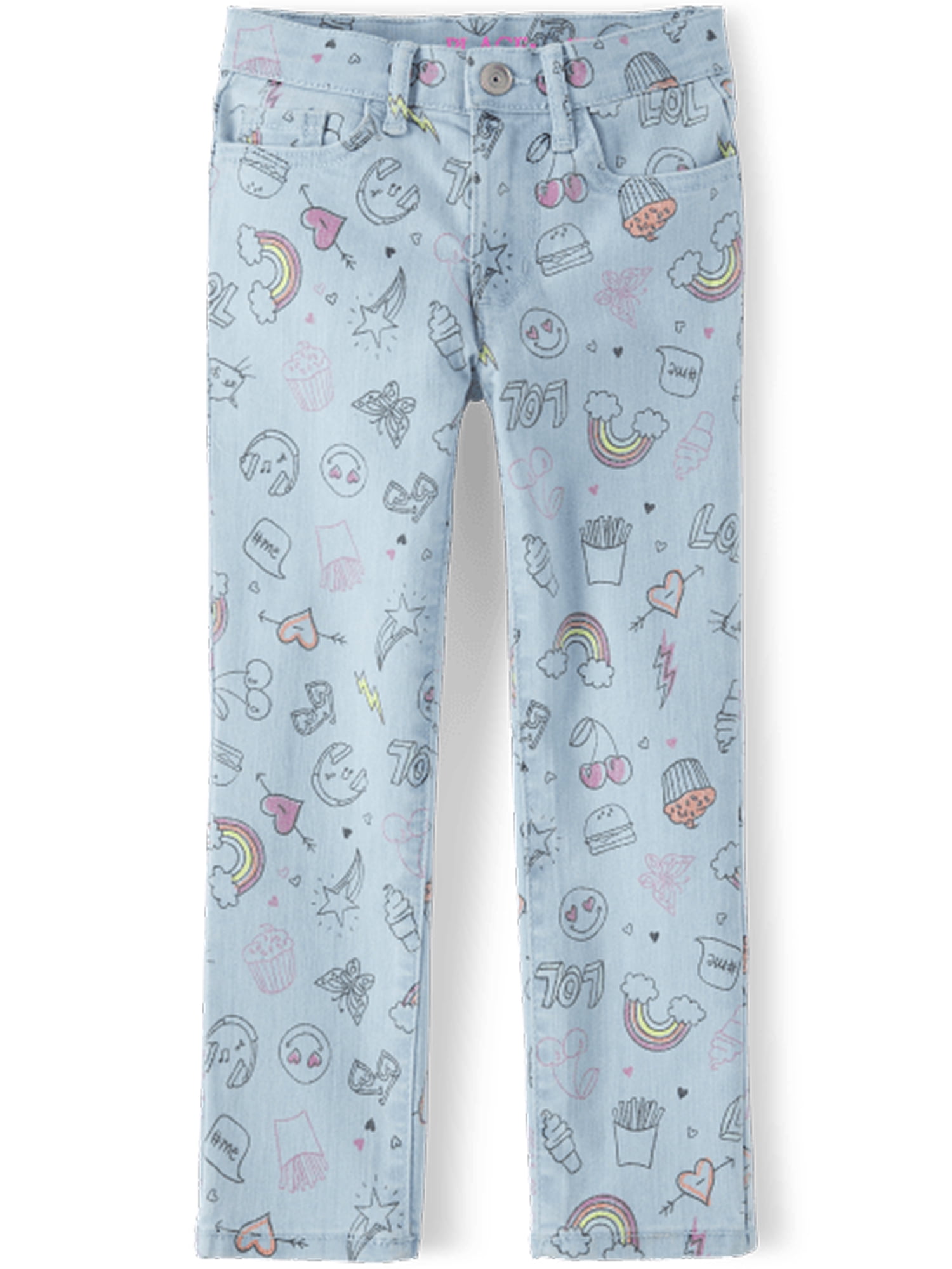 The Children's Place Girls Doodle Print Fashion Denim Jean, Sizes 4-16 ...