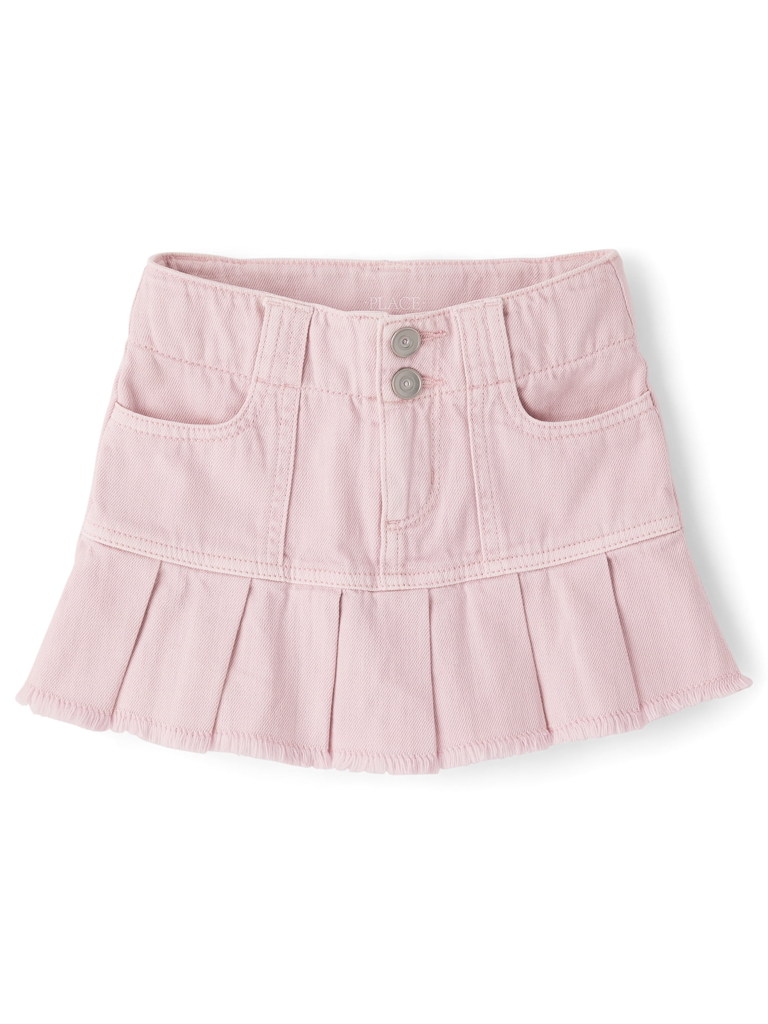 The Children's Place Girls Garment Dyed Pleated Denim Skort, Sizes 4-16 ...