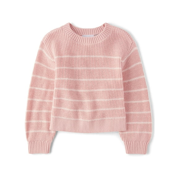 The Children's Place Girls Long Sleeve Crew Neck Pullover Sweater ...