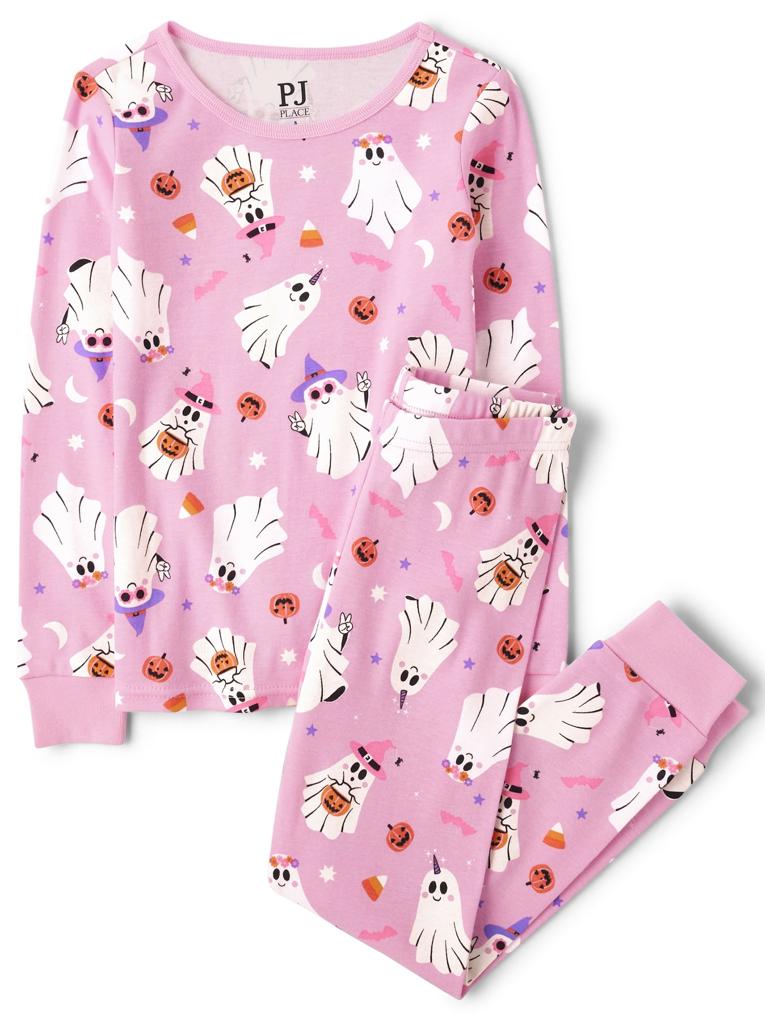 The Children's Place Girls Halloween Glow-in-the-Dark Ghost Pajamas ...