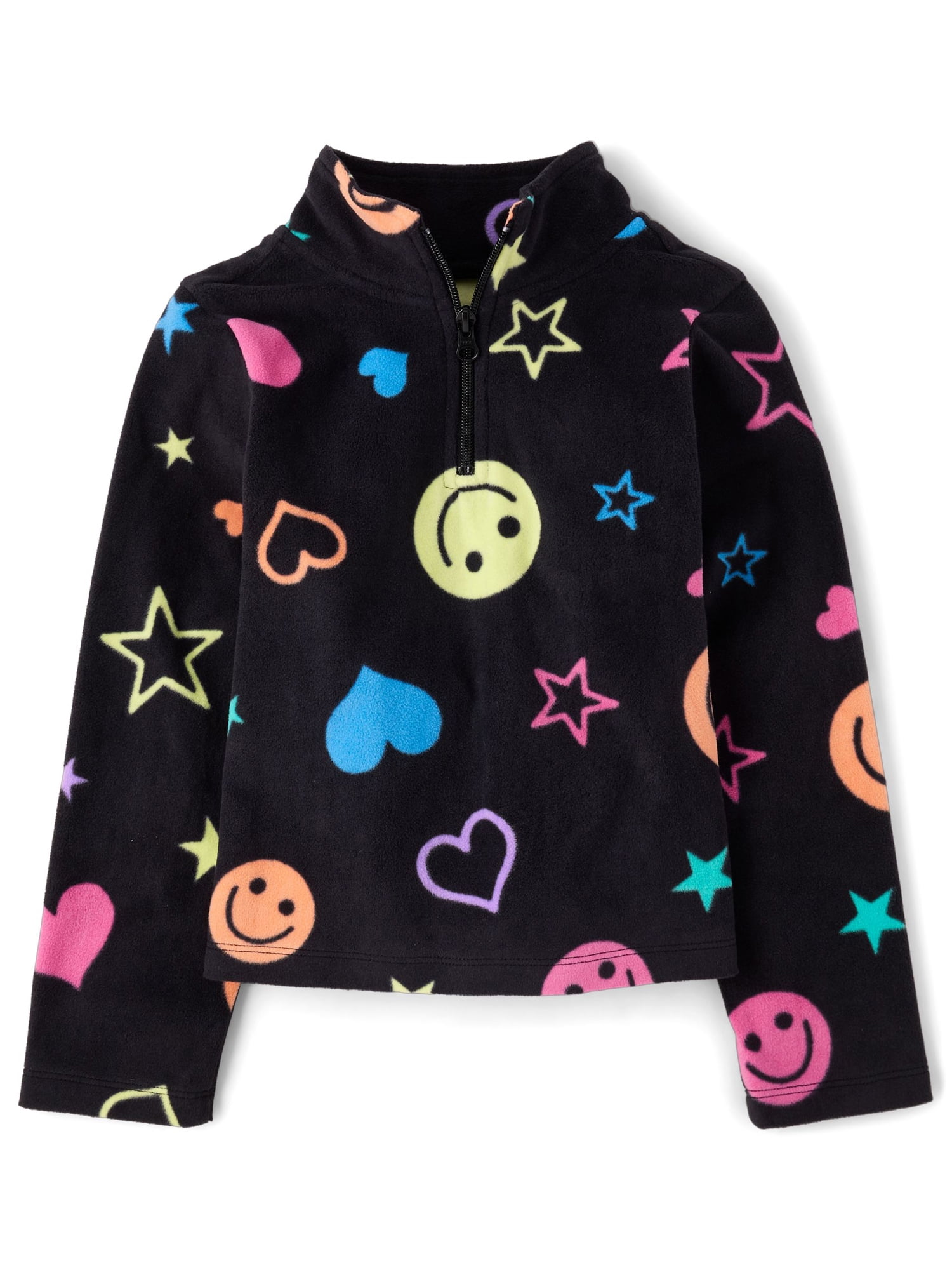 The Children's Place Girls Long Sleeve Half Zip Fleece Pullover, Sizes ...
