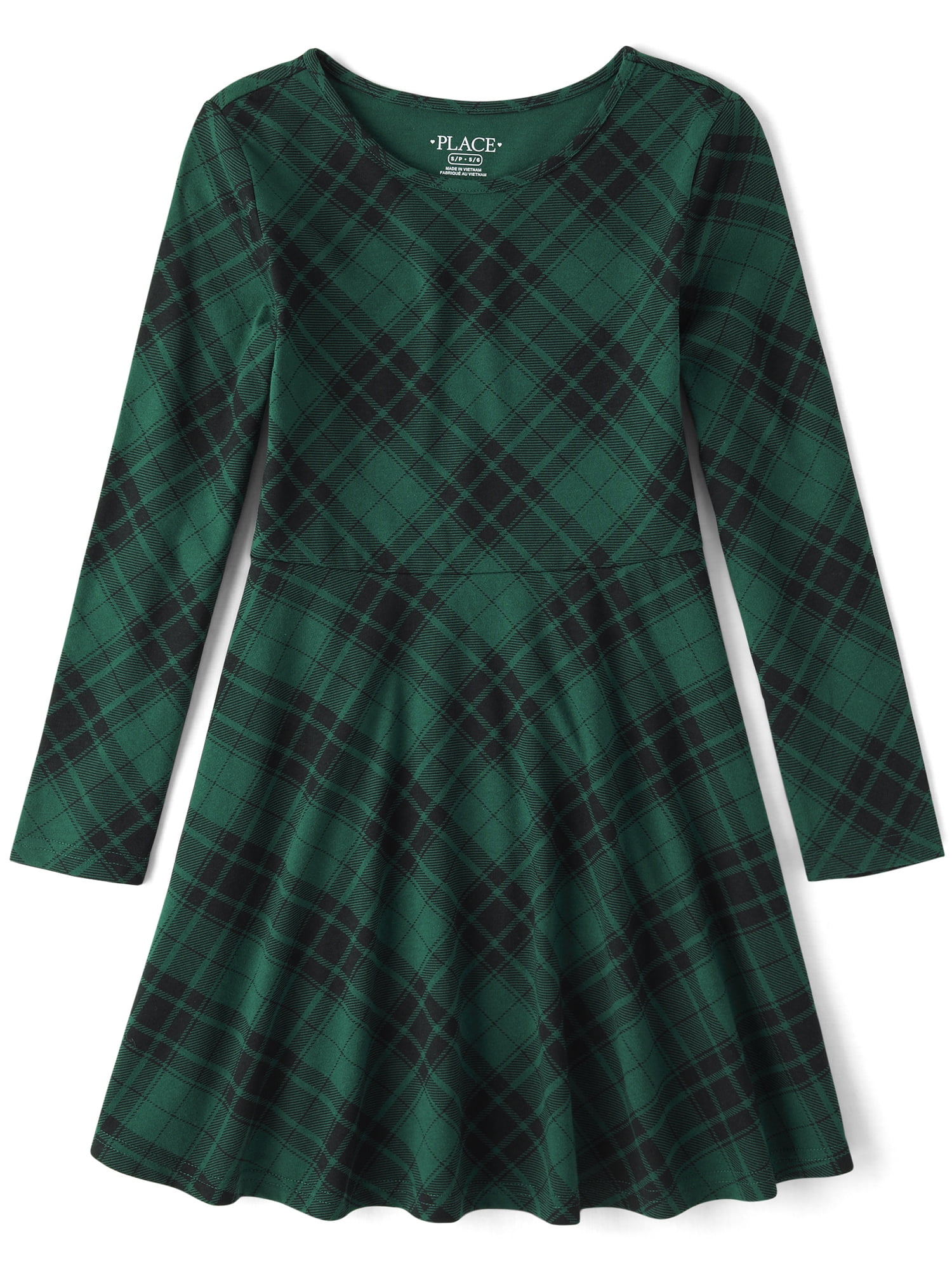 The Children's Place Girls Long Sleeve Key Item Dress, Sizes XS-XXL ...