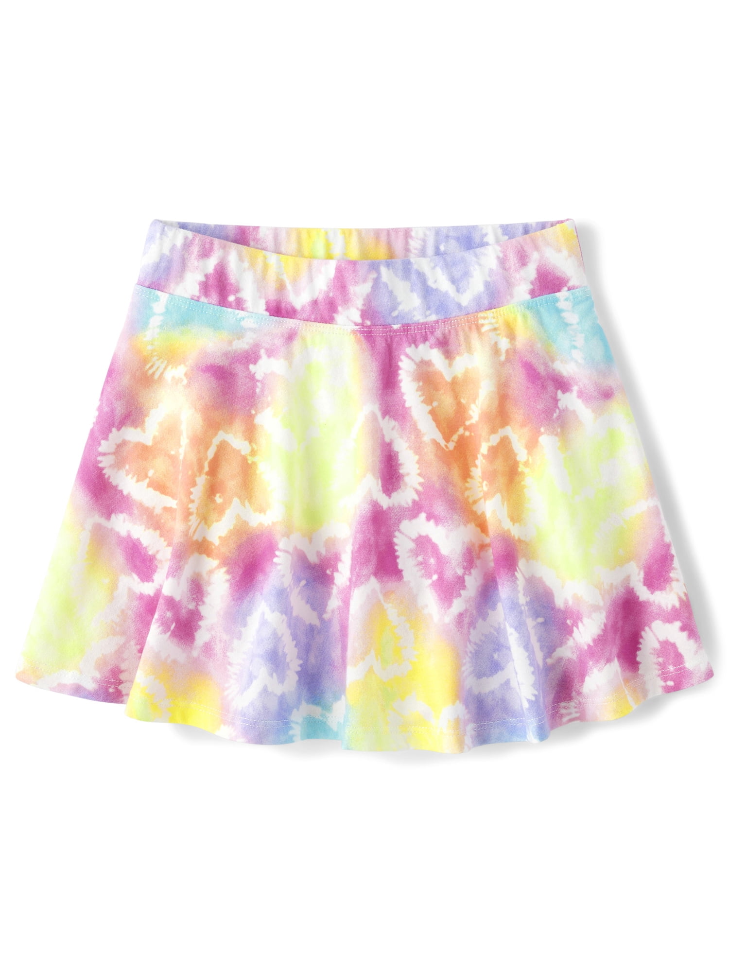 The Children's Place Girls Rainbow Tie Dye Skort, Elasticized Waist ...