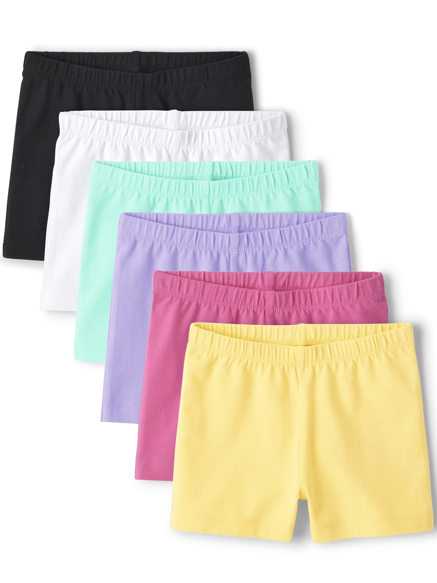 The Children's Place Girls Pull-On Everyday Cartwheel Short, 6-Pack ...