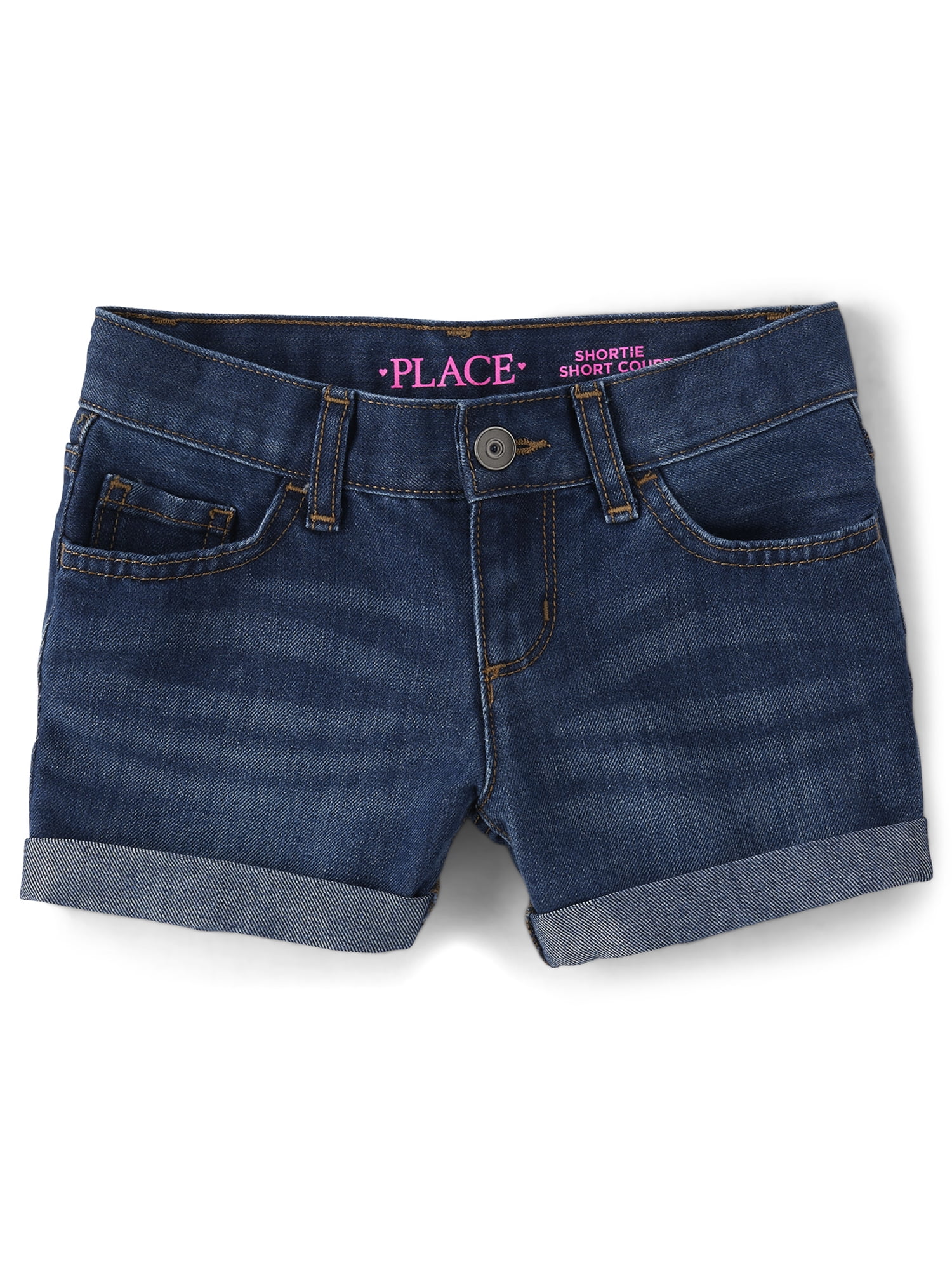 The Children's Place Girls Roll-Cuff Denim Short, Sizes 4-16 - Walmart.com