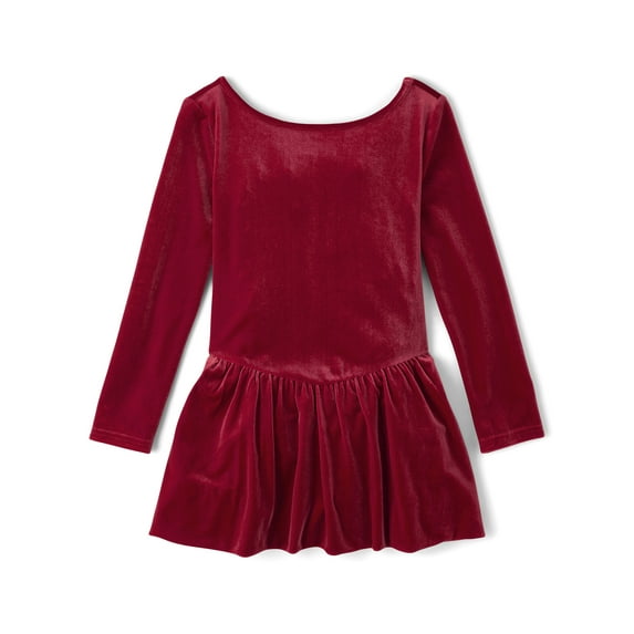 The Children's Place Girls Scoop Neck Long Sleeve Velour Bubble Dress ...