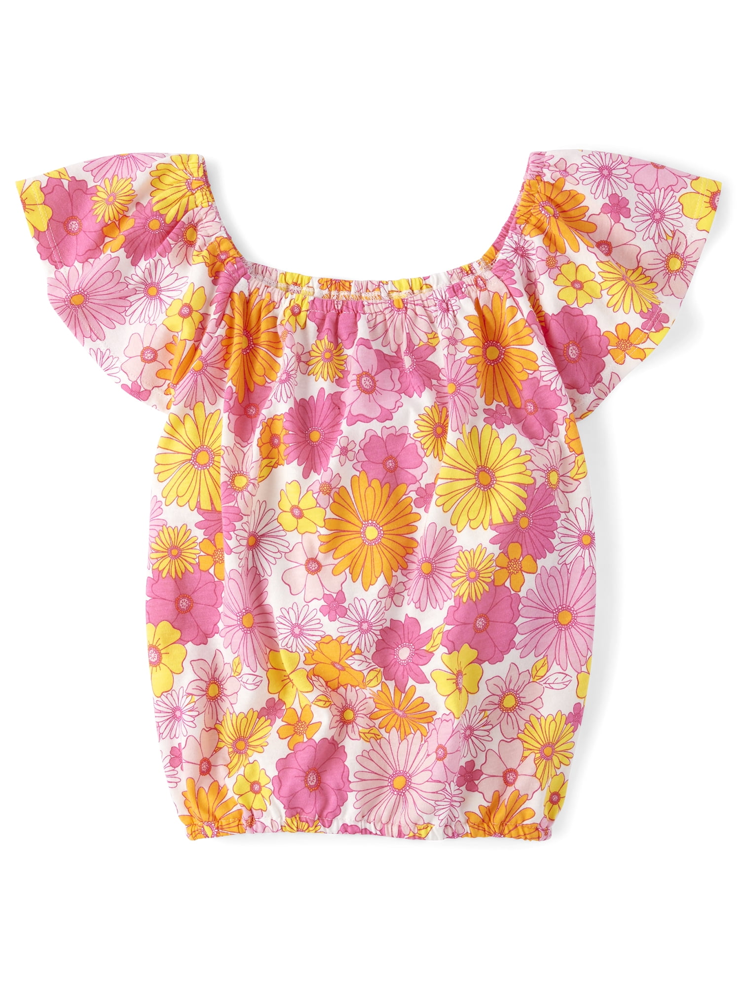 The Children's Place Girls Short Flutter Sleeve Top, Sizes XS-XXL ...