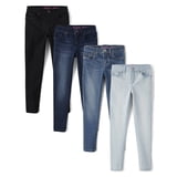 The Children's Place Girls Super Skinny Fit Jeans, 4-Pack, Sizes 4-18 ...
