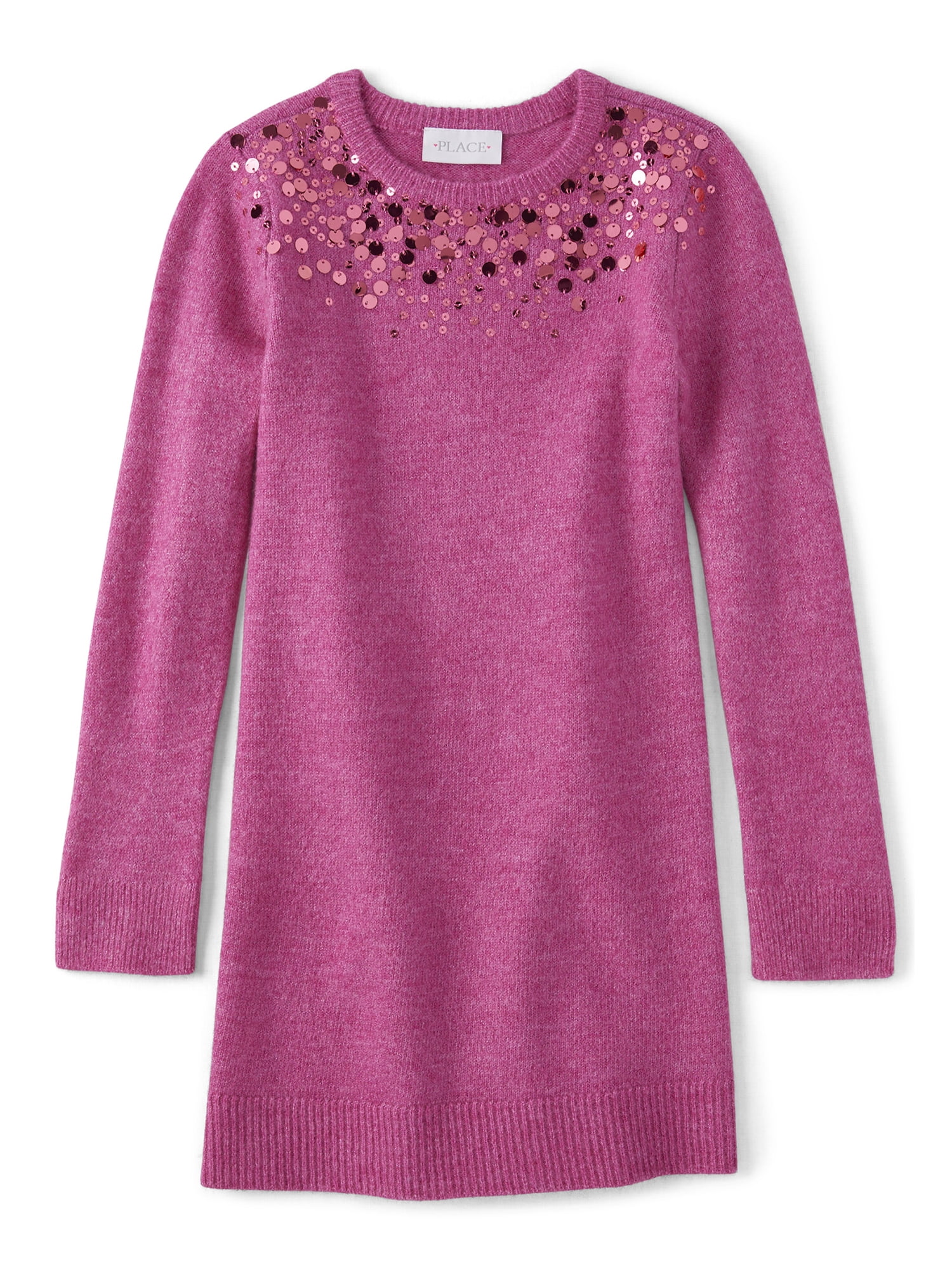The Children's Place Girls Long Sleeve Sweater Dress, Sizes XS-XXL ...