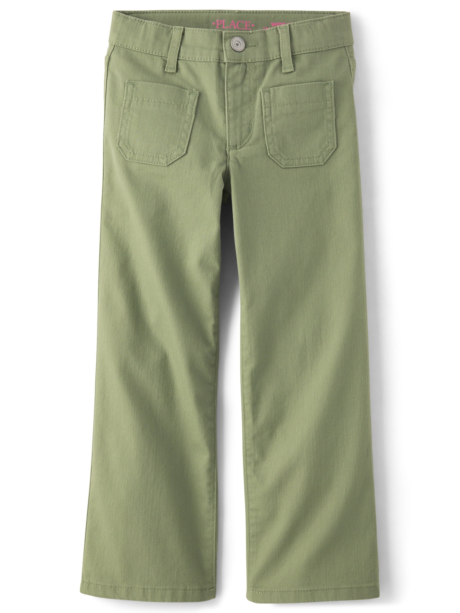 The Children's Place Girls Wide Leg Front Pocket Woven Bottoms, Sizes 4 ...