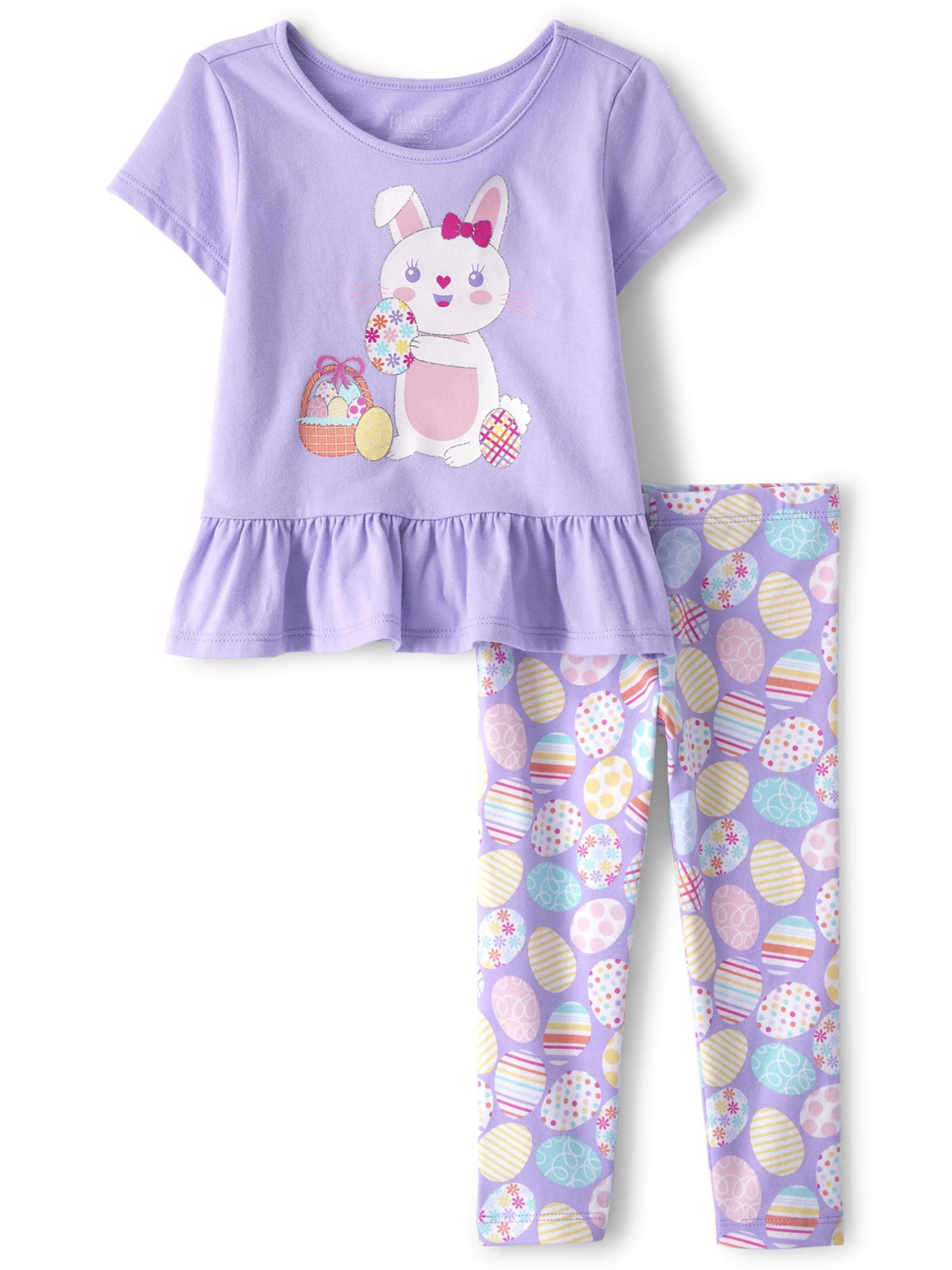 The Children's Place Toddler Girl Easter Peplum Set, Sizes 12M-5T ...