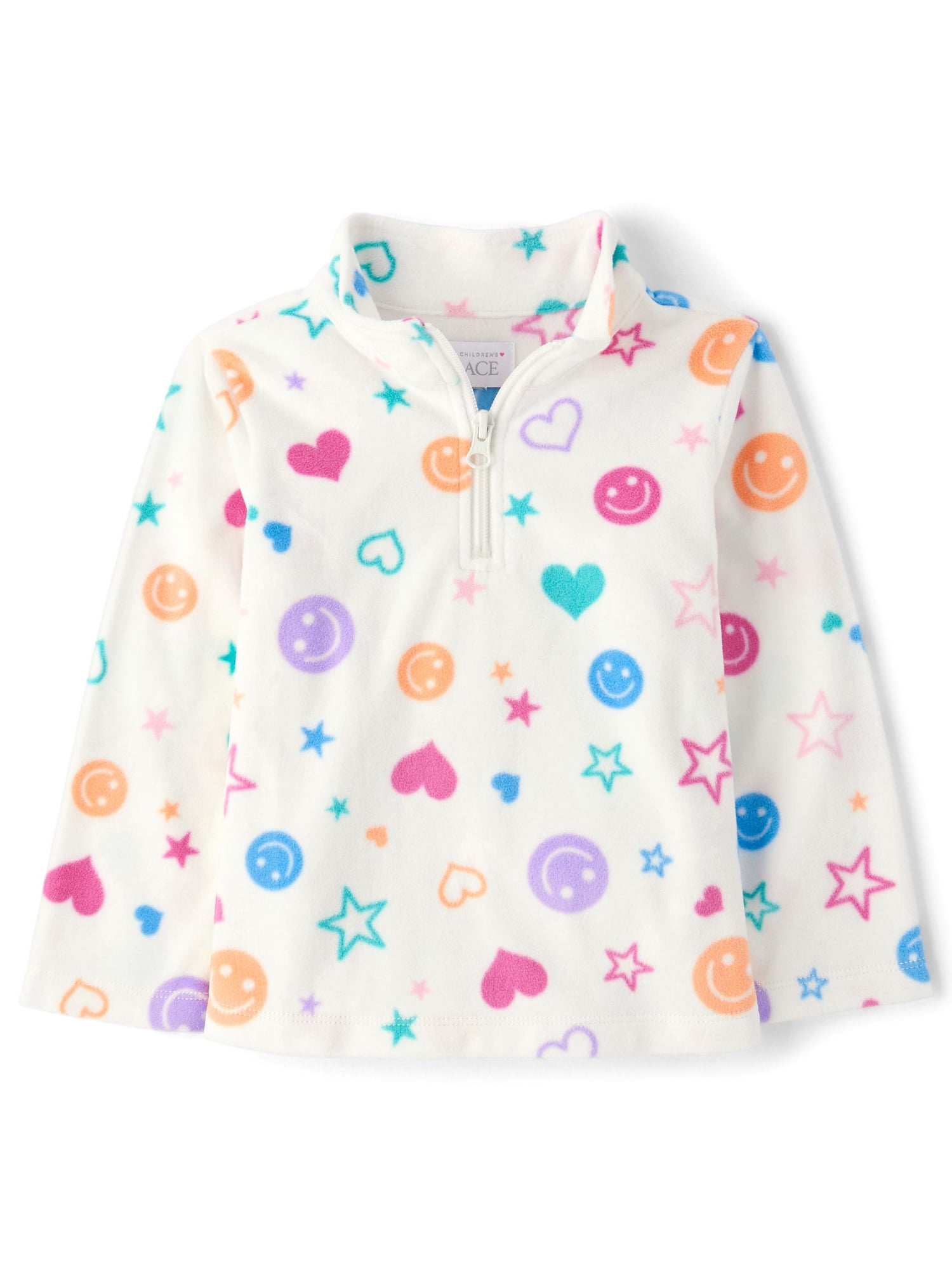 The Children's Place Toddler Girls Half Zip Fleece Pullover, Sizes 12M ...