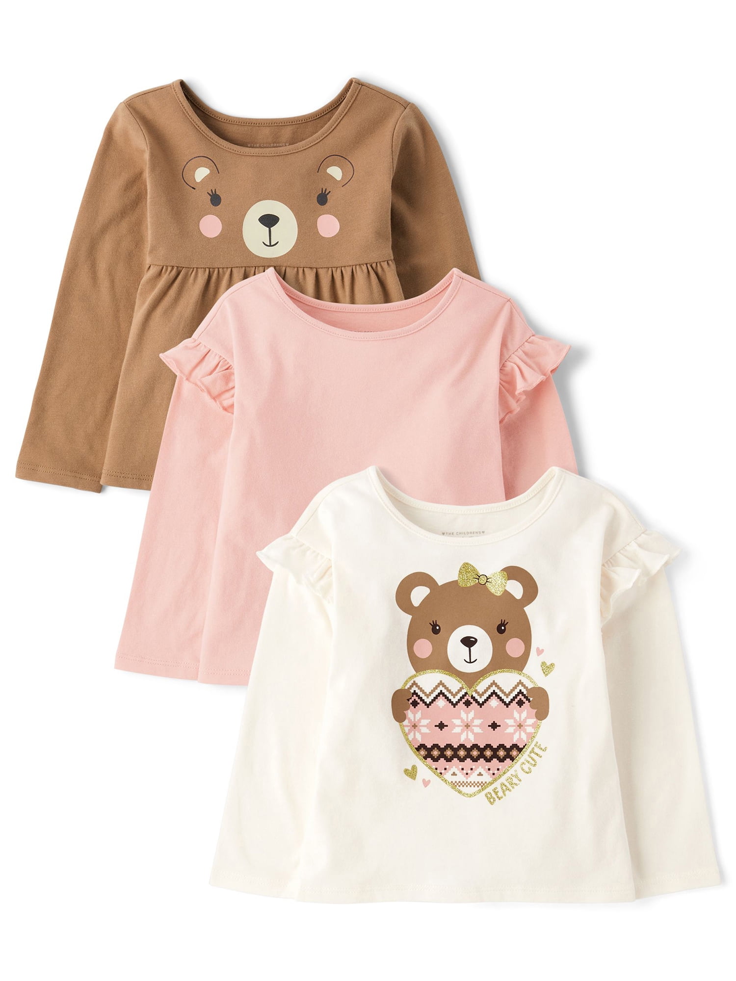 The Childrens Place Toddler Girls Ruffle Top - Sizes 12M-5T - Walmart.com