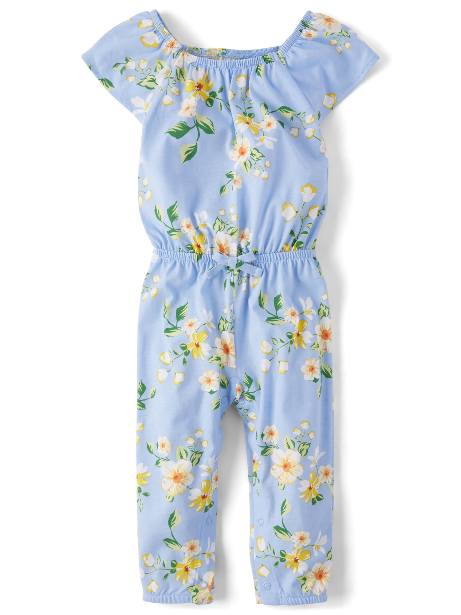 The Children's Place Toddler Girls Jumpsuit, Flutter Sleeves, Floral ...