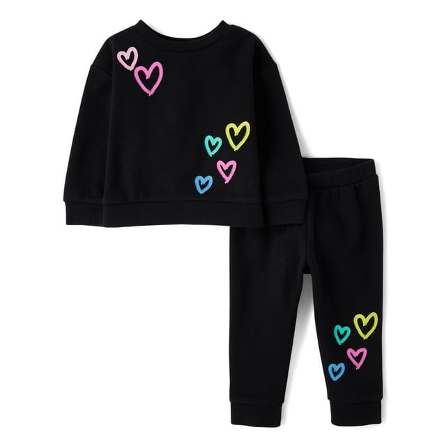 The Children's Place Toddler Girls Sweatshirt & Pants Set, 2-Piece, Sizes 12M-5T - Walmart.com