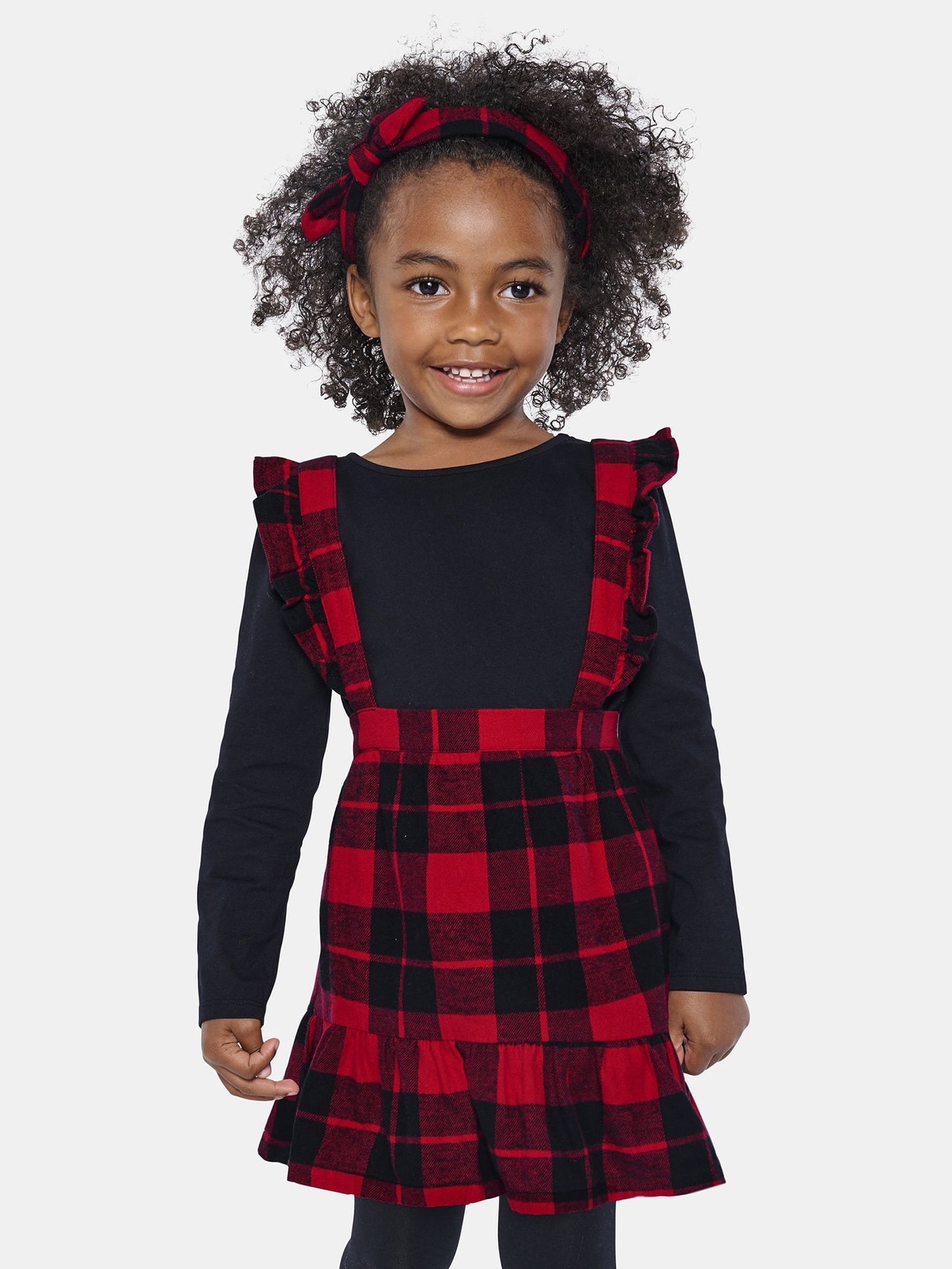 The Children's Place Toddler Girls Outfit, Top & Plaid Skirtall Set ...