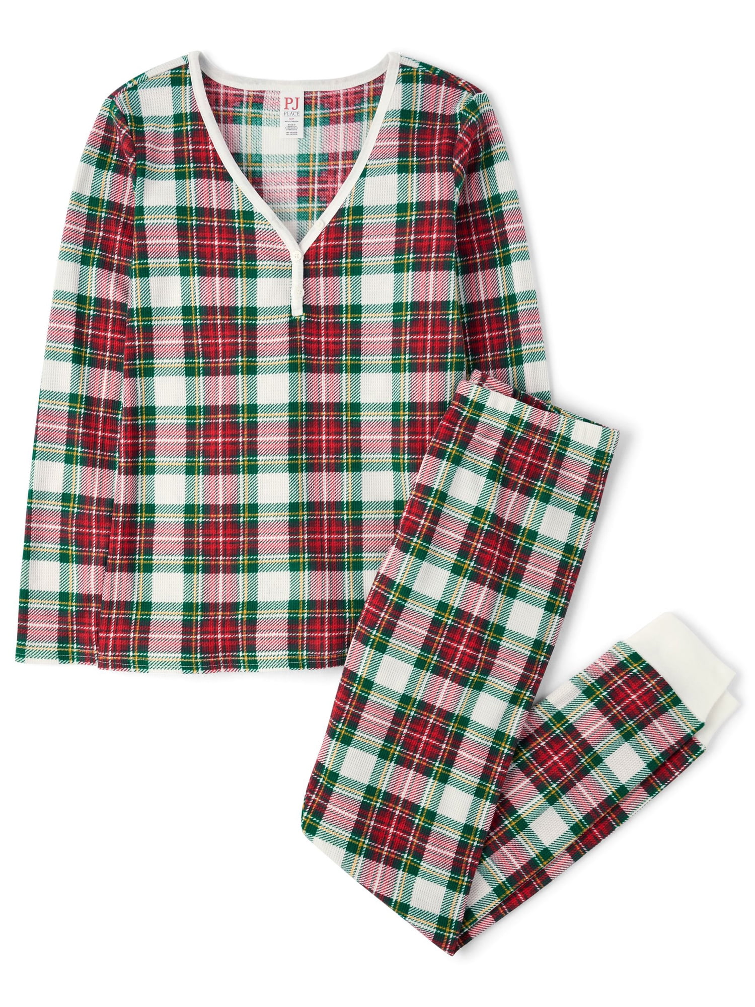 The Children's Place Women's Long Sleeve Red Tartan Plaid Pajamas ...