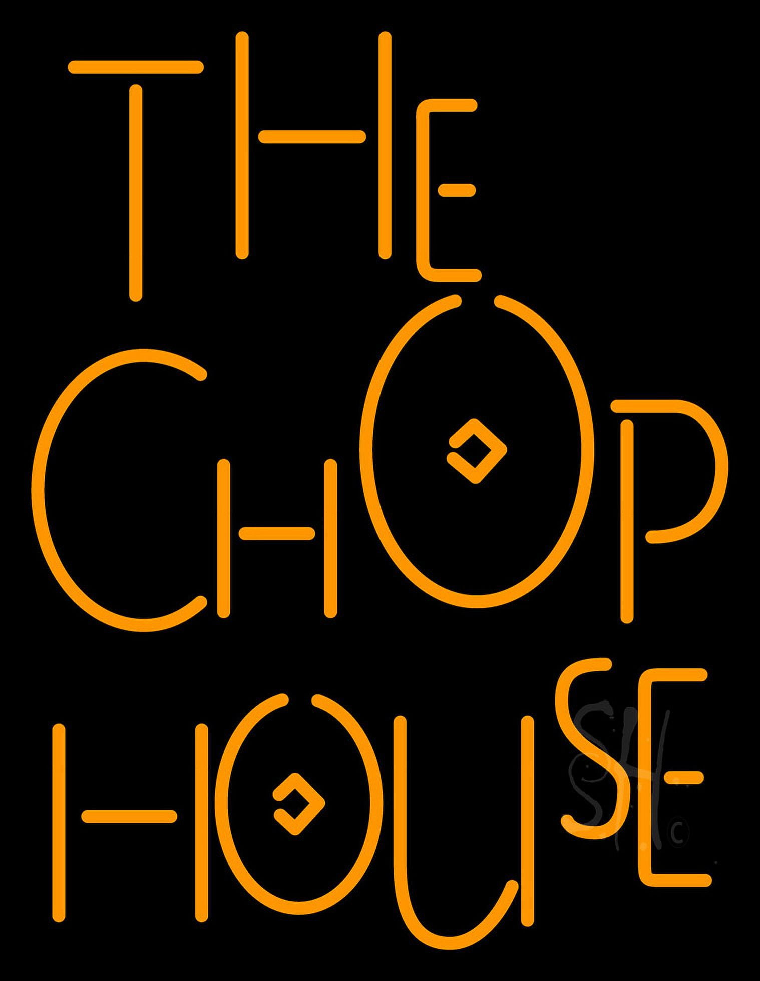 The Chop House LED Neon Sign 24 x 31 - inches, Black Square Cut Acrylic ...