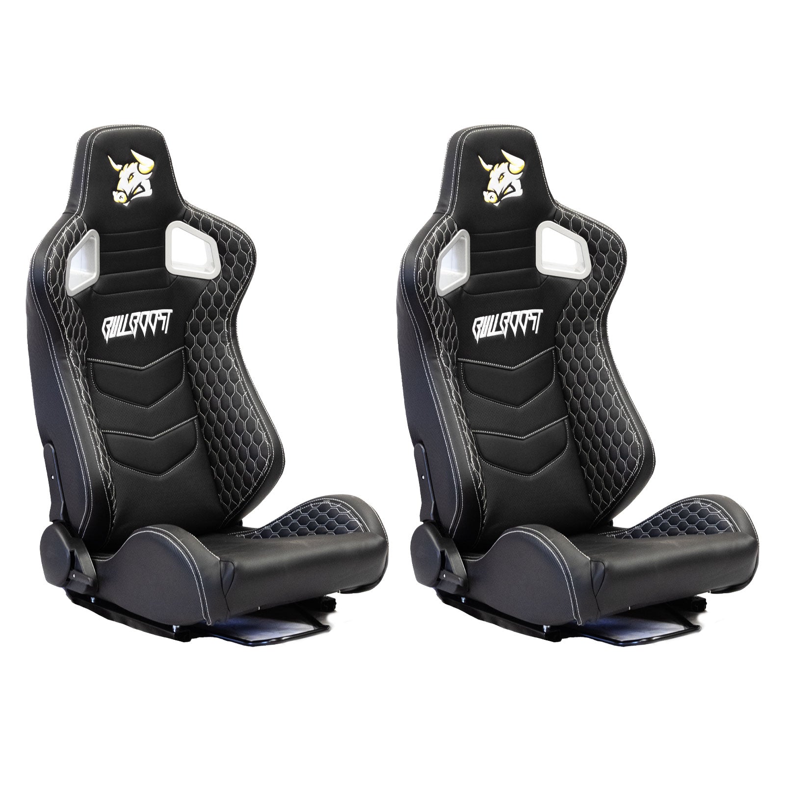 The Chosen Leather Reclinable Bull Boost Racing Bucket Seat with Slider ...