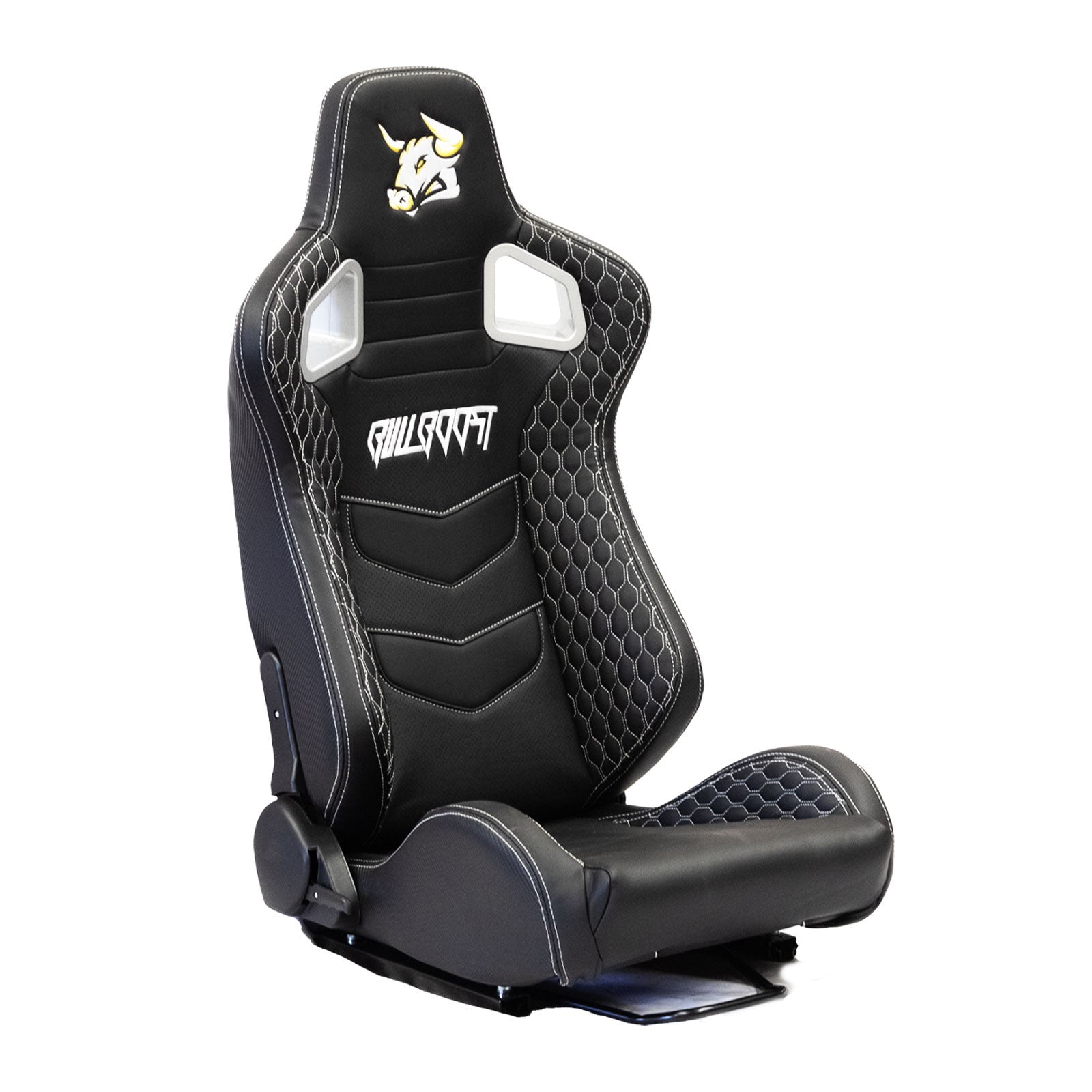 The Chosen Leather Reclinable Bull Boost Racing Bucket Seat with Slider ...