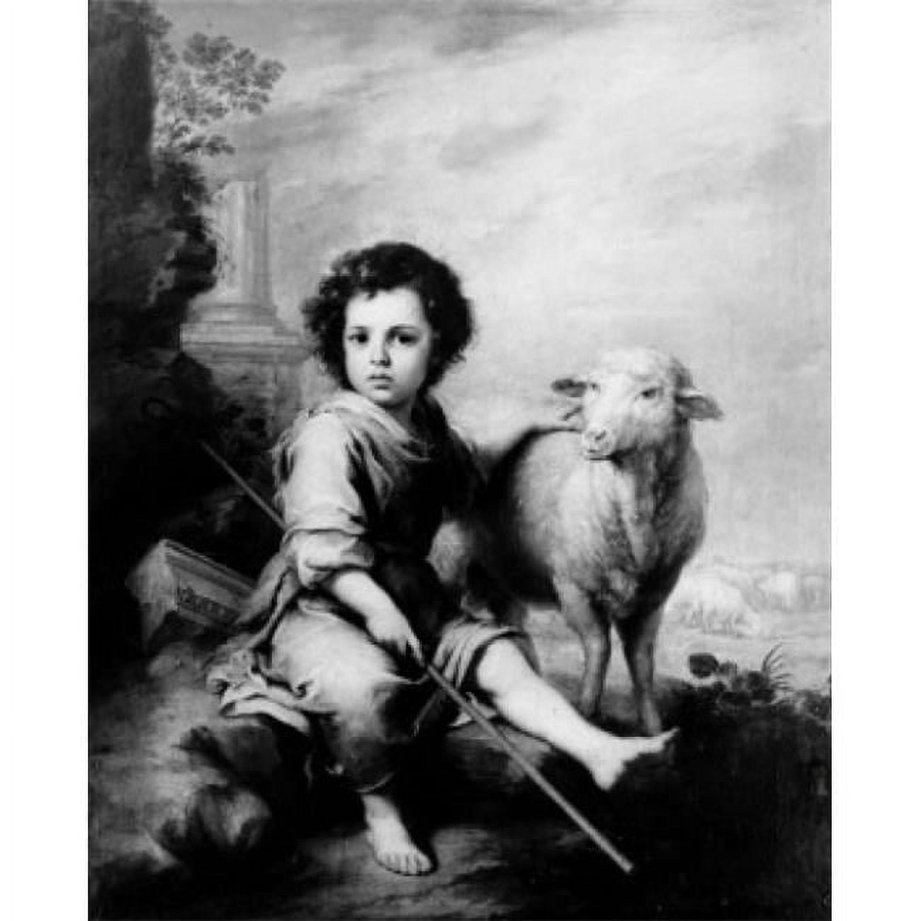 The Christ Child As Shepherd by Bartolome Esteban Murillo Attrib. 1617 ...