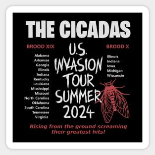 The Cicadas Us Invasion Tour Sticker Phone Decal Water Bottle Stickers ...