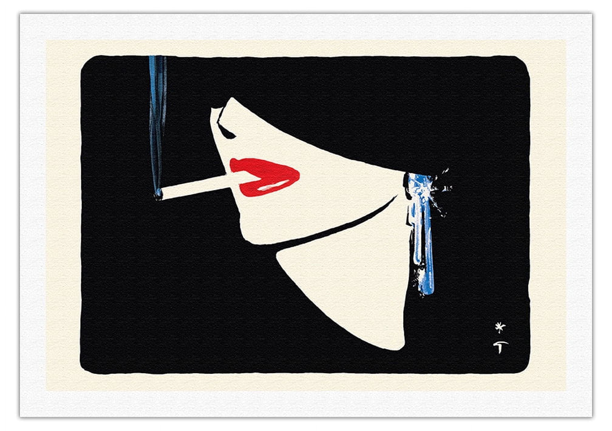 The Cigarette (La Cigarette) - Lady Smoking - Vintage French ...