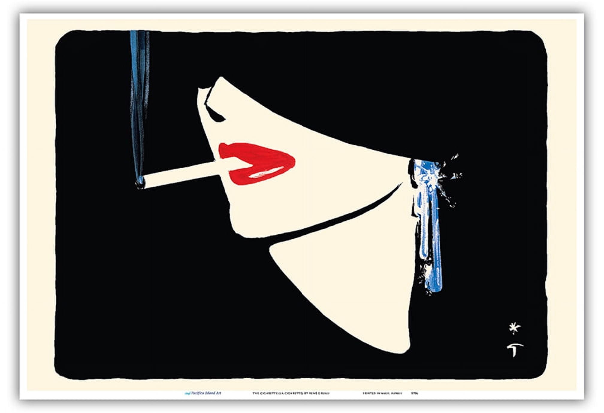 The Cigarette (La Cigarette) - Lady Smoking - Vintage French ...