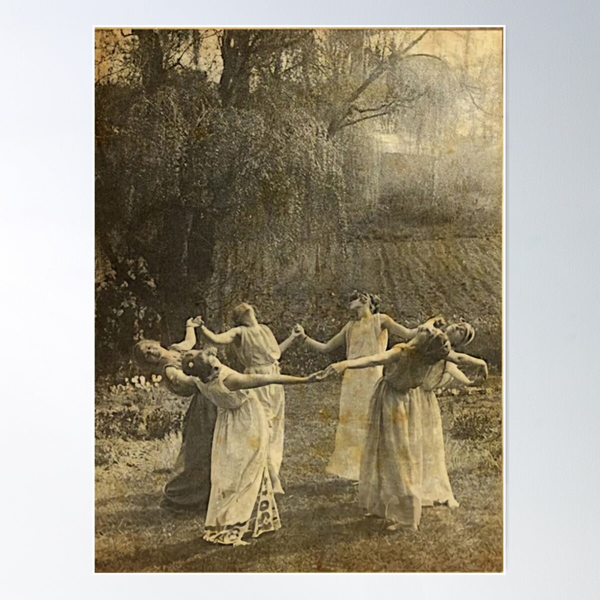 The Circle Of Dancing Witches Poster Wall Art, Modern Wall Decor For ...