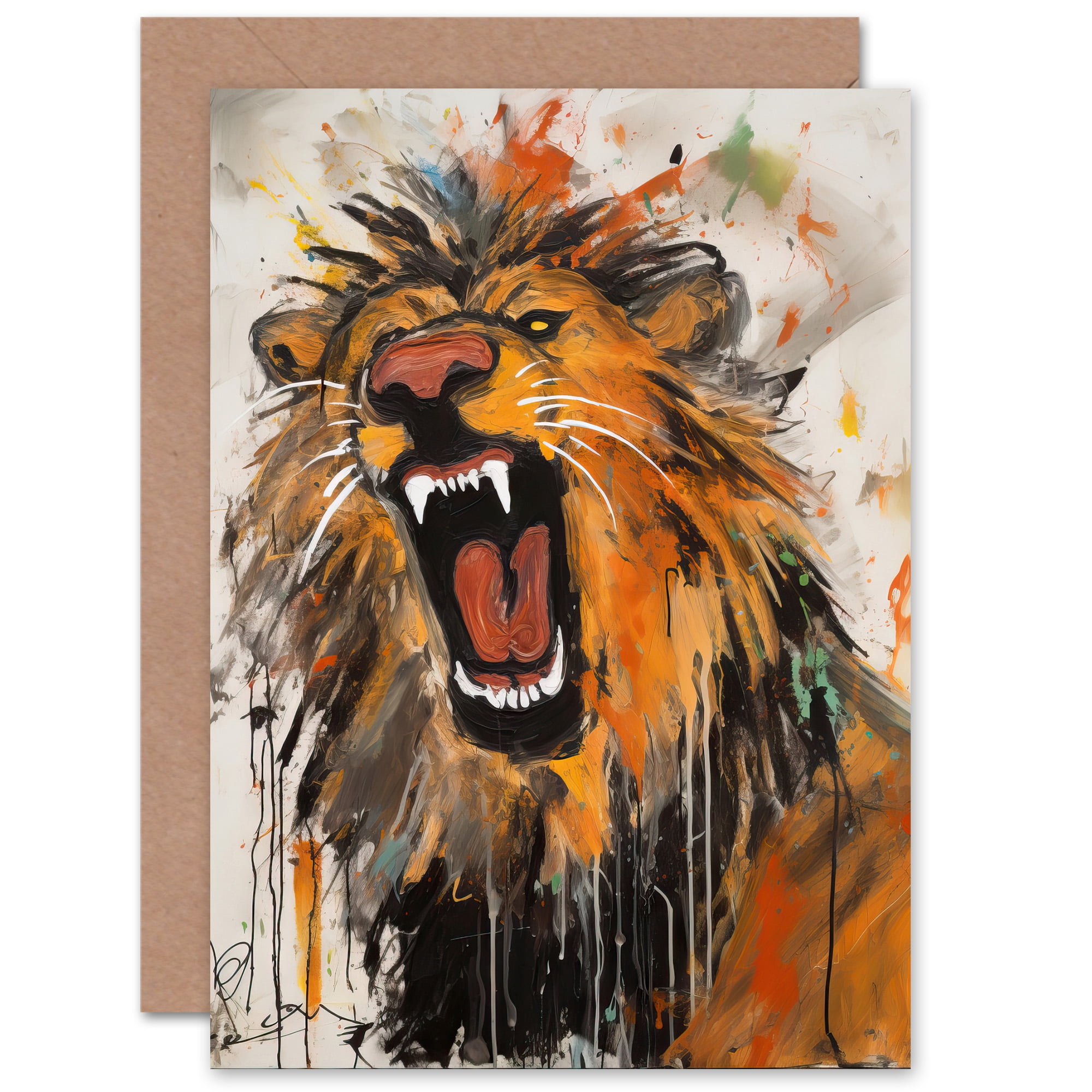 The Circus Lion Roars Oil Painting Art for Husband Him Dad Son Brother ...