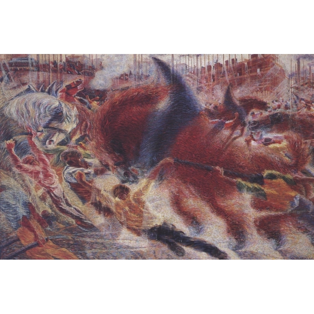 The City Rises 1910 Poster Print by Umberto Boccioni - Walmart.com