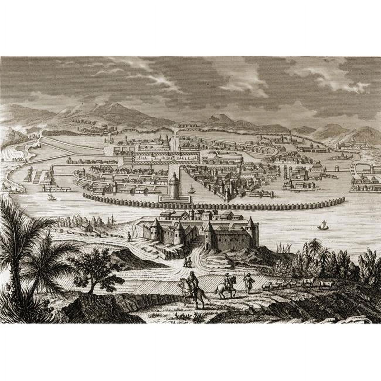 The City of Mexico At The Time of The Spanish Conquest 1519 Poster ...
