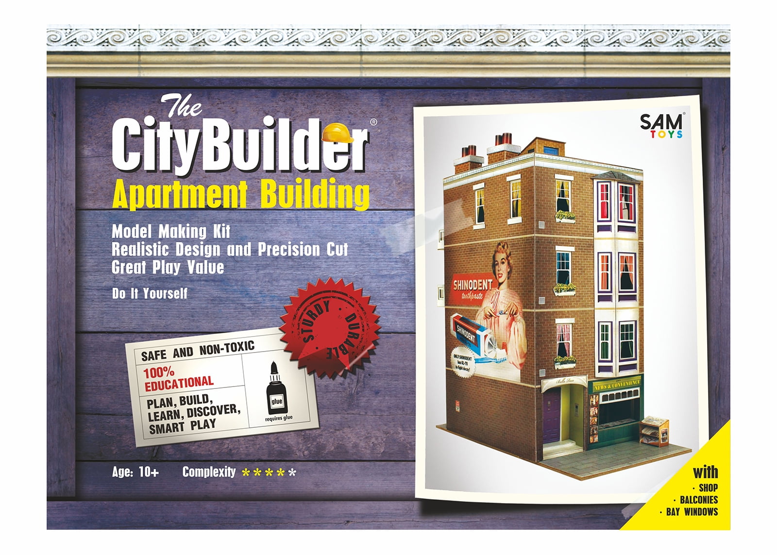 The CityBuilder APARTMENT BUILDING Cardboard Model Making Kit (1:48) O ...