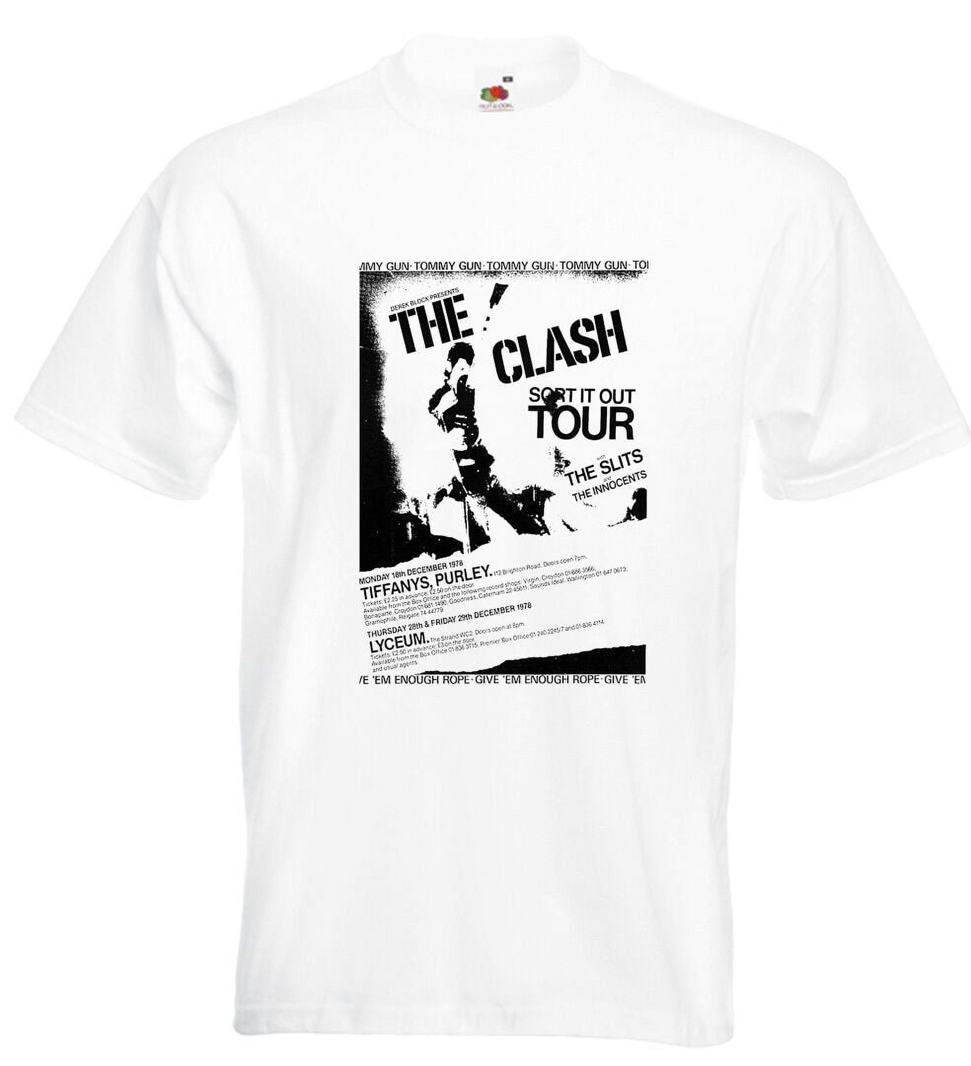 The Clash Sort It Out Concert Poster T Shirt Joe Strummer Mick Jones ...