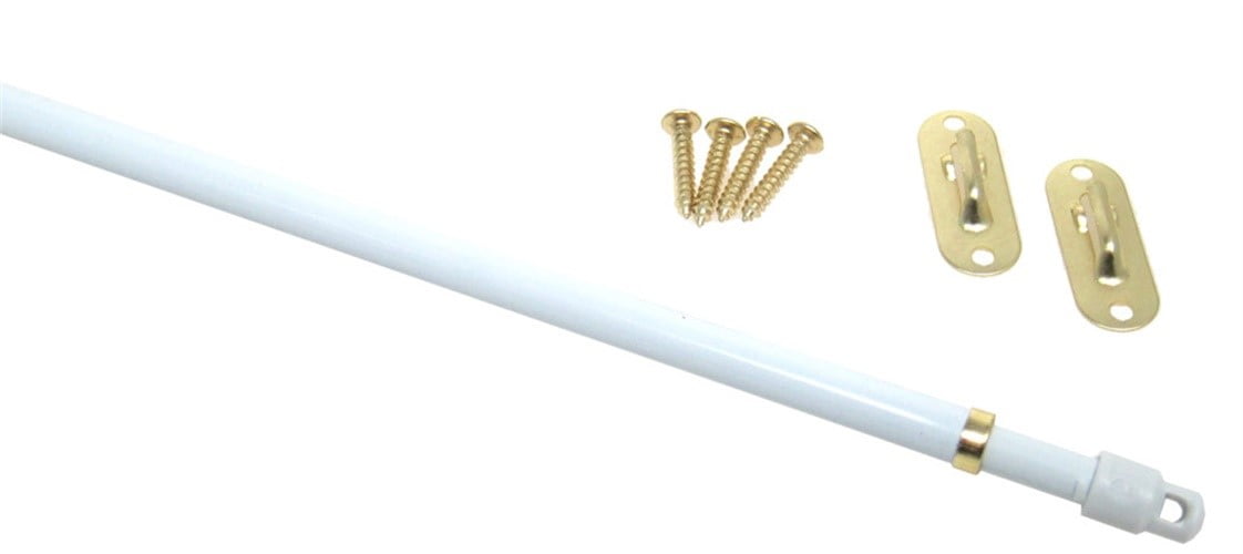 The Classic Touch Sash Curtain Rod Adjustable, 1.00 in x 1.00 in x 1.00 ...