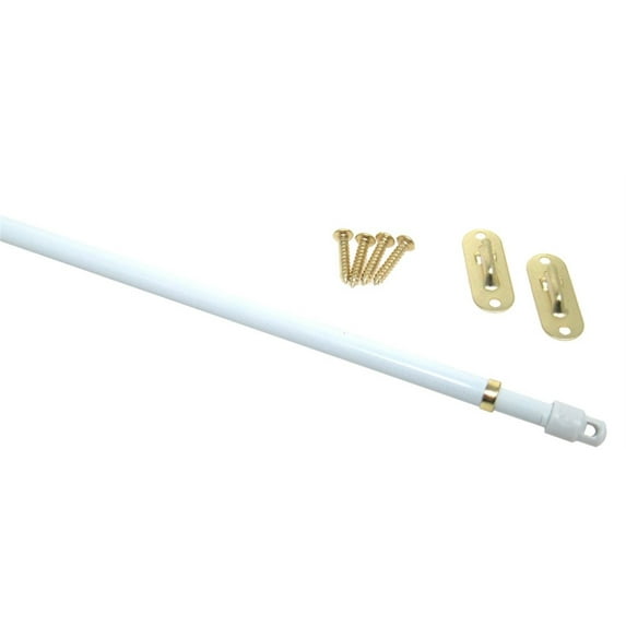 The Classic Touch Sash Curtain Rod Adjustable, 1.00 in x 1.00 in x 1.00 ...