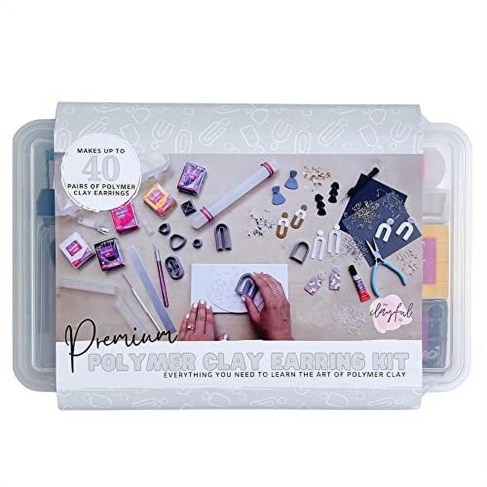 The Clayful Co DIY Polymer Clay Earring Making Kit for Adults, Creates ...