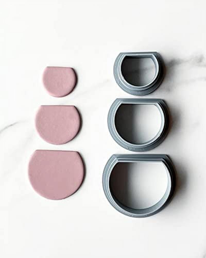 The Clayful Co Polymer Clay Cutters Sliced Circle Pack, Set of 3 ...