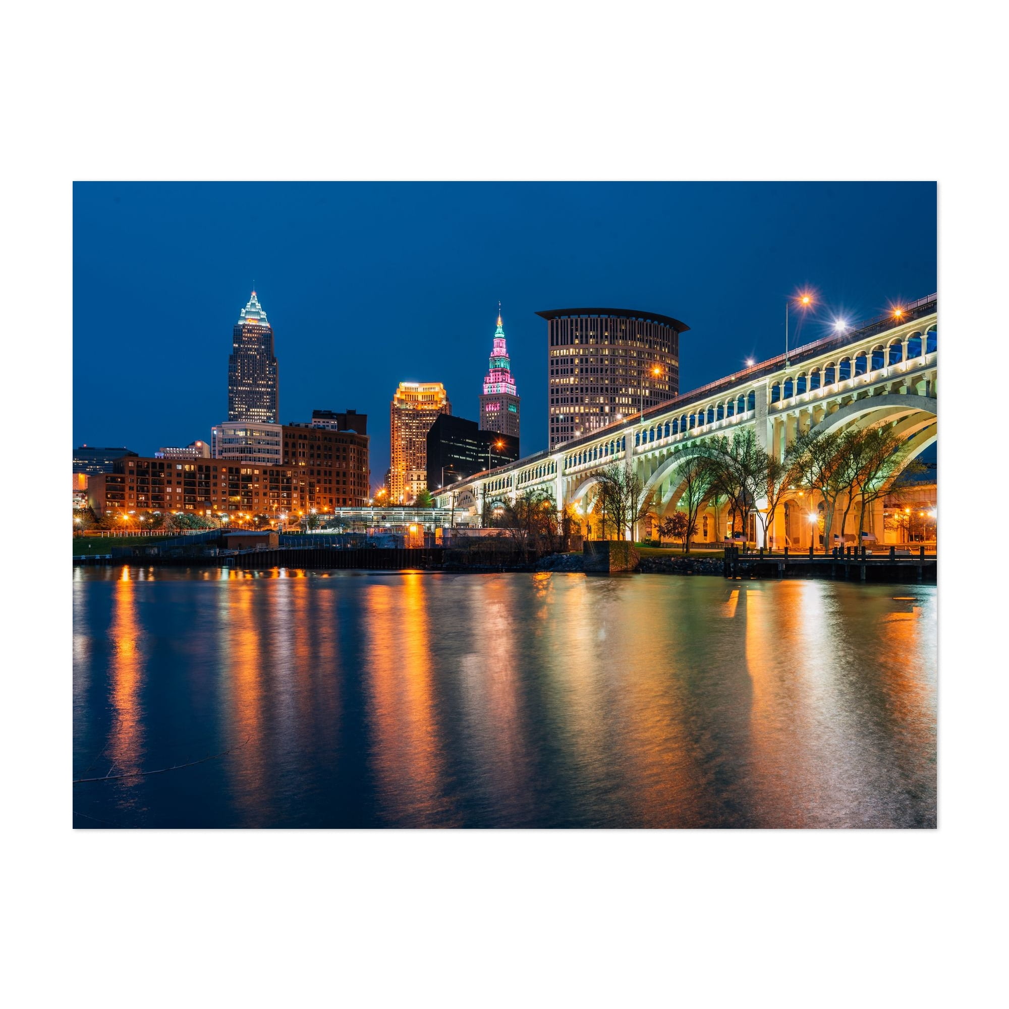 The Cleveland Skyline - Cleveland Ohio Photography Cityscape Nightlife ...