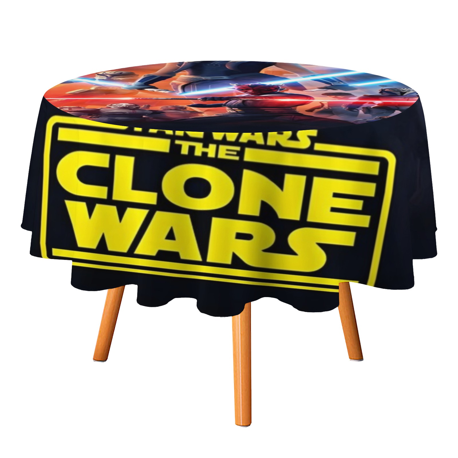 The Clone Wars square tablecloth has an iconic print, fits most tables ...