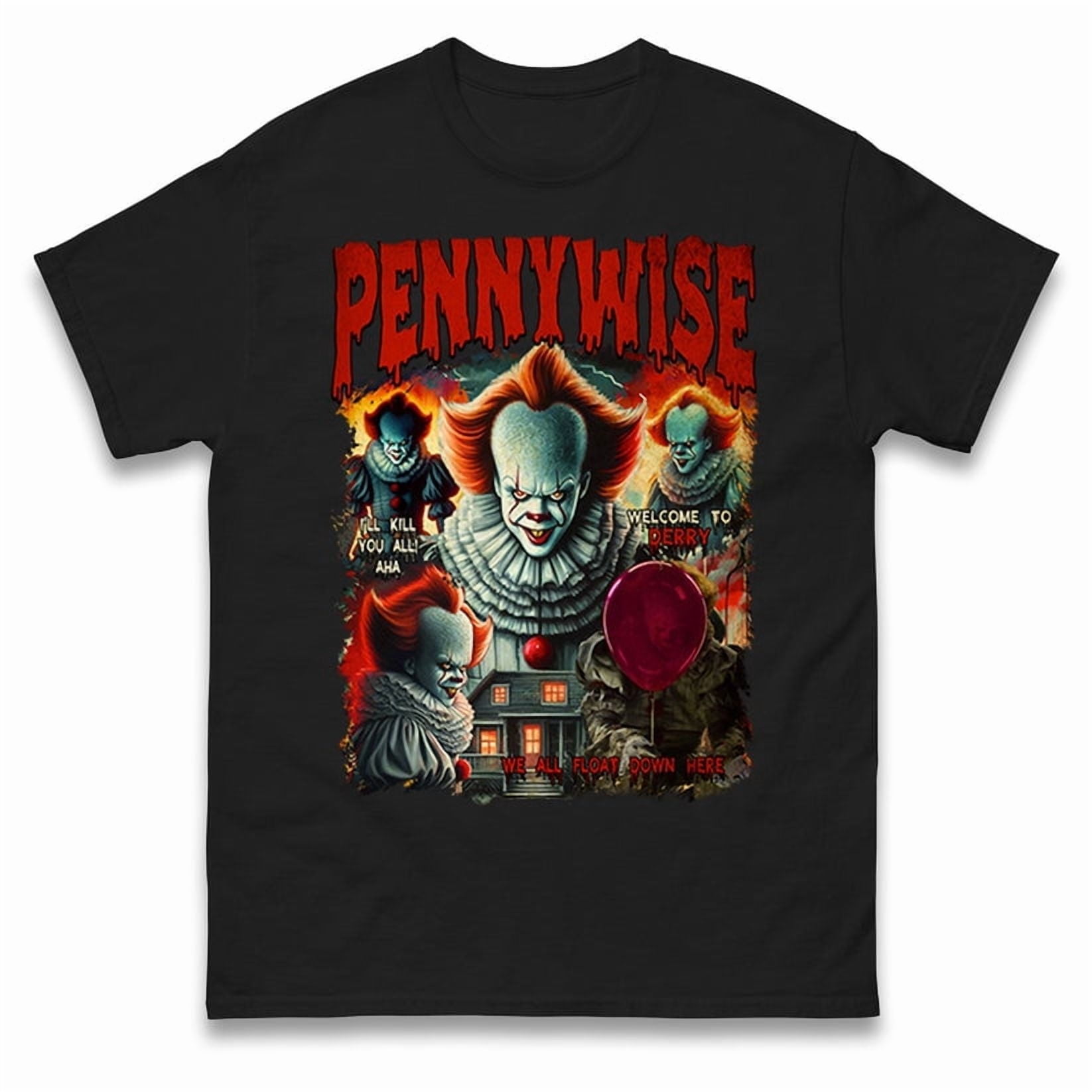 The Clown Pennywise Halloween Bootleg T Shirt - Walmart.com