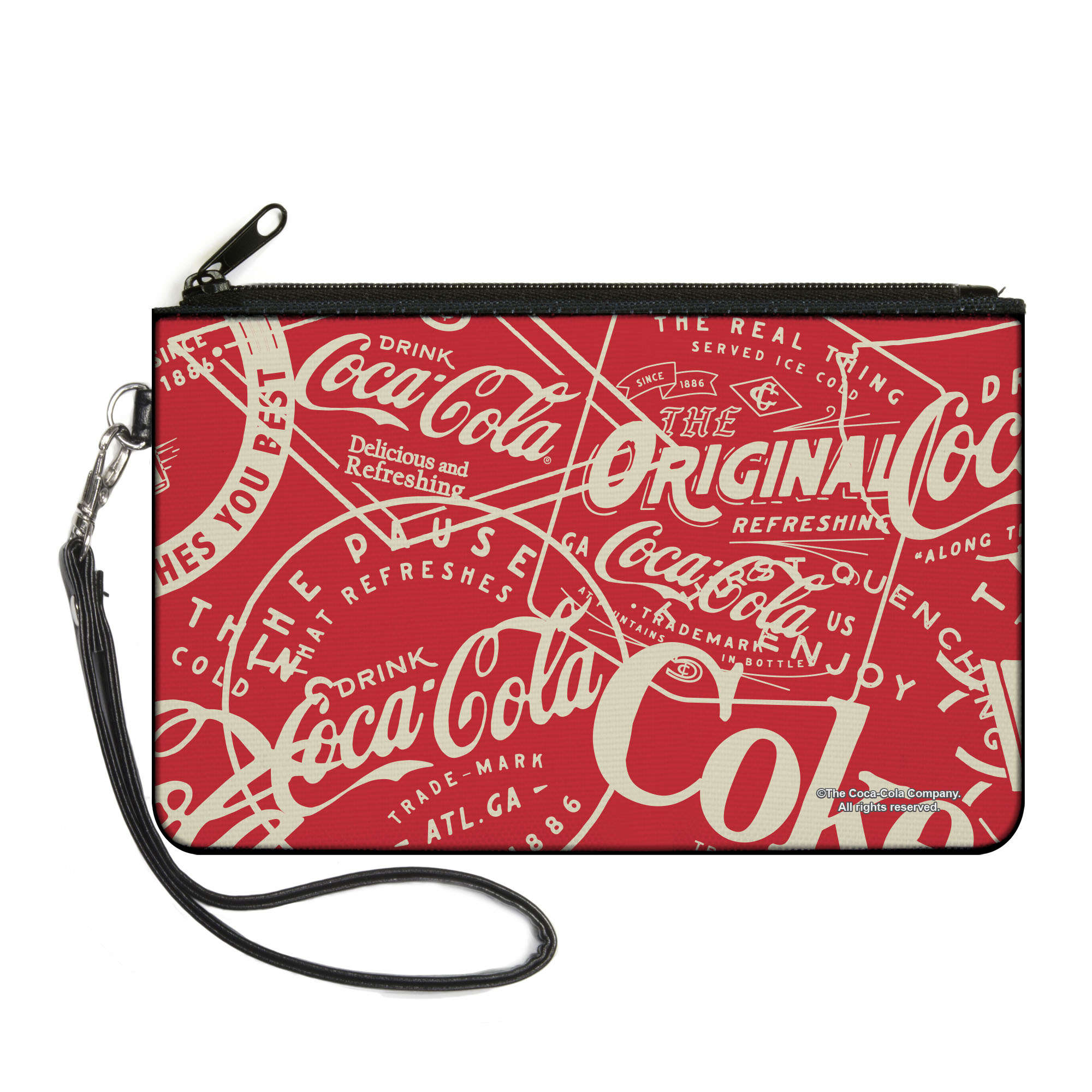 The Coca-Cola Company Wallet, Zip Clutch, Vintage Coca Cola Coke Icons ...