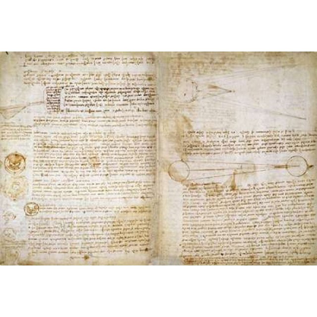 The Codex Hammer Pages 48-51 Poster Print by Leonardo Da Vinci (12 x 18 ...