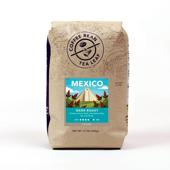 The Coffee Bean & Tea Leaf Mexico Organic Dark Roast Ground Coffee 12 oz. Bag - Walmart.com